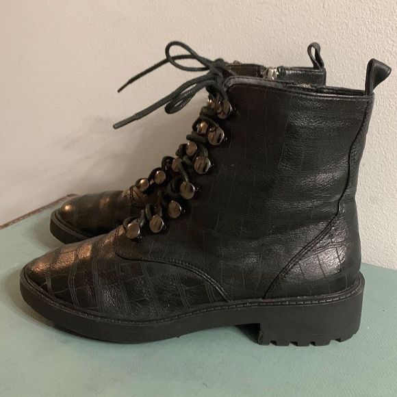 Paolo | Shoes | Linea Paolo Blackleathertrinity Boots Combat Boots Lug ...